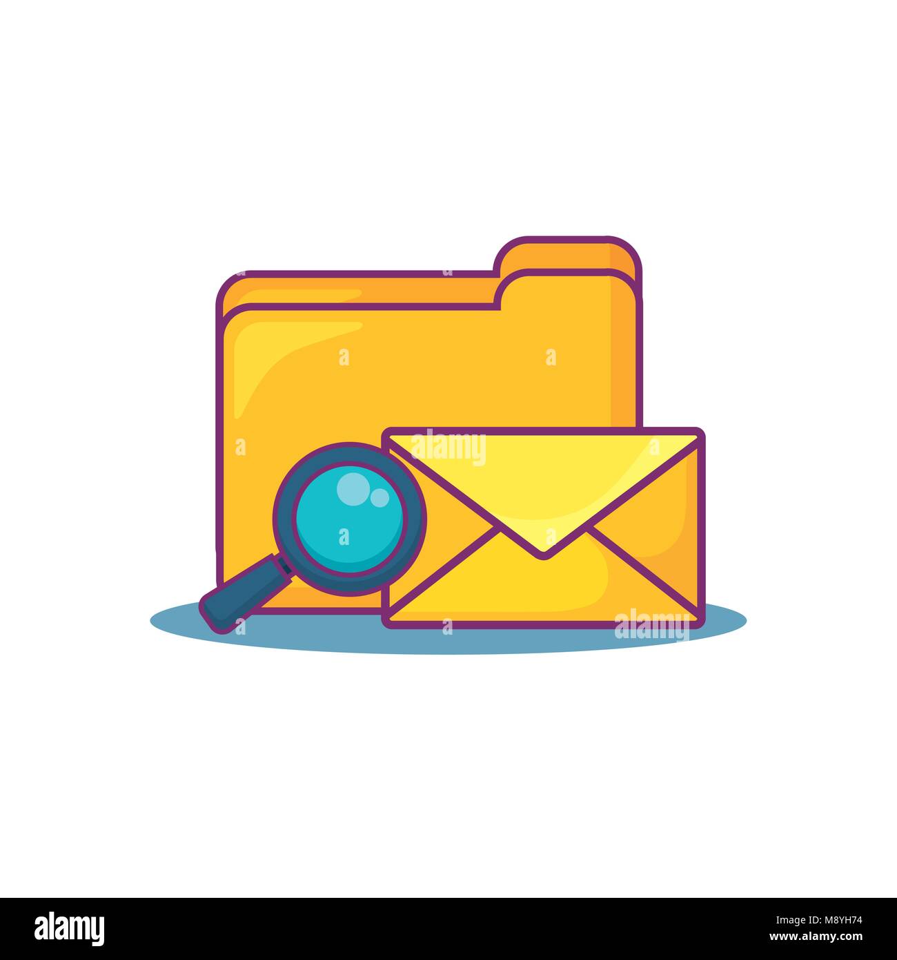 Document lupe big data Cut Out Stock Images & Pictures - Alamy