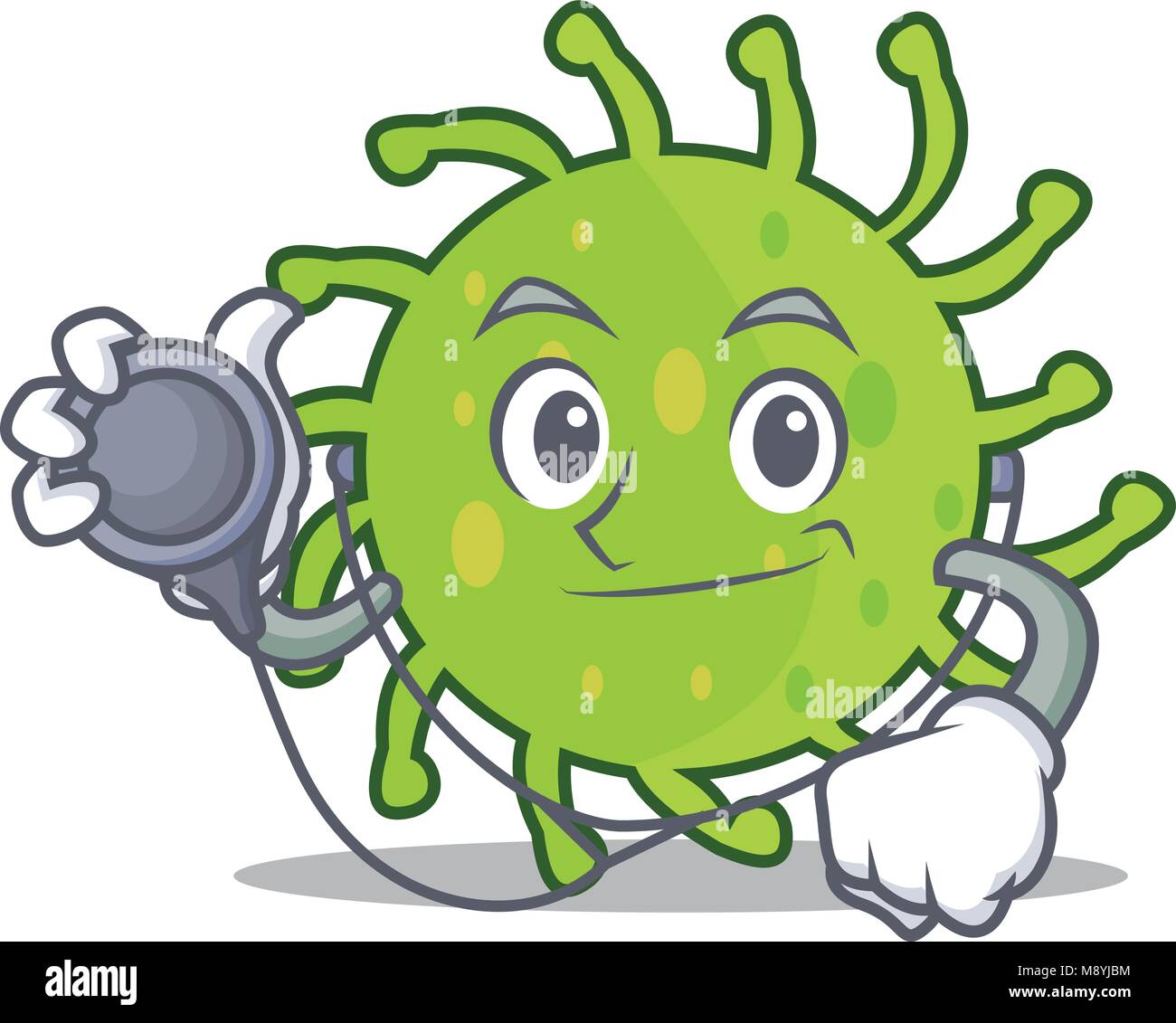 Doctor green bacteria character cartoon Stock Vector Image & Art - Alamy