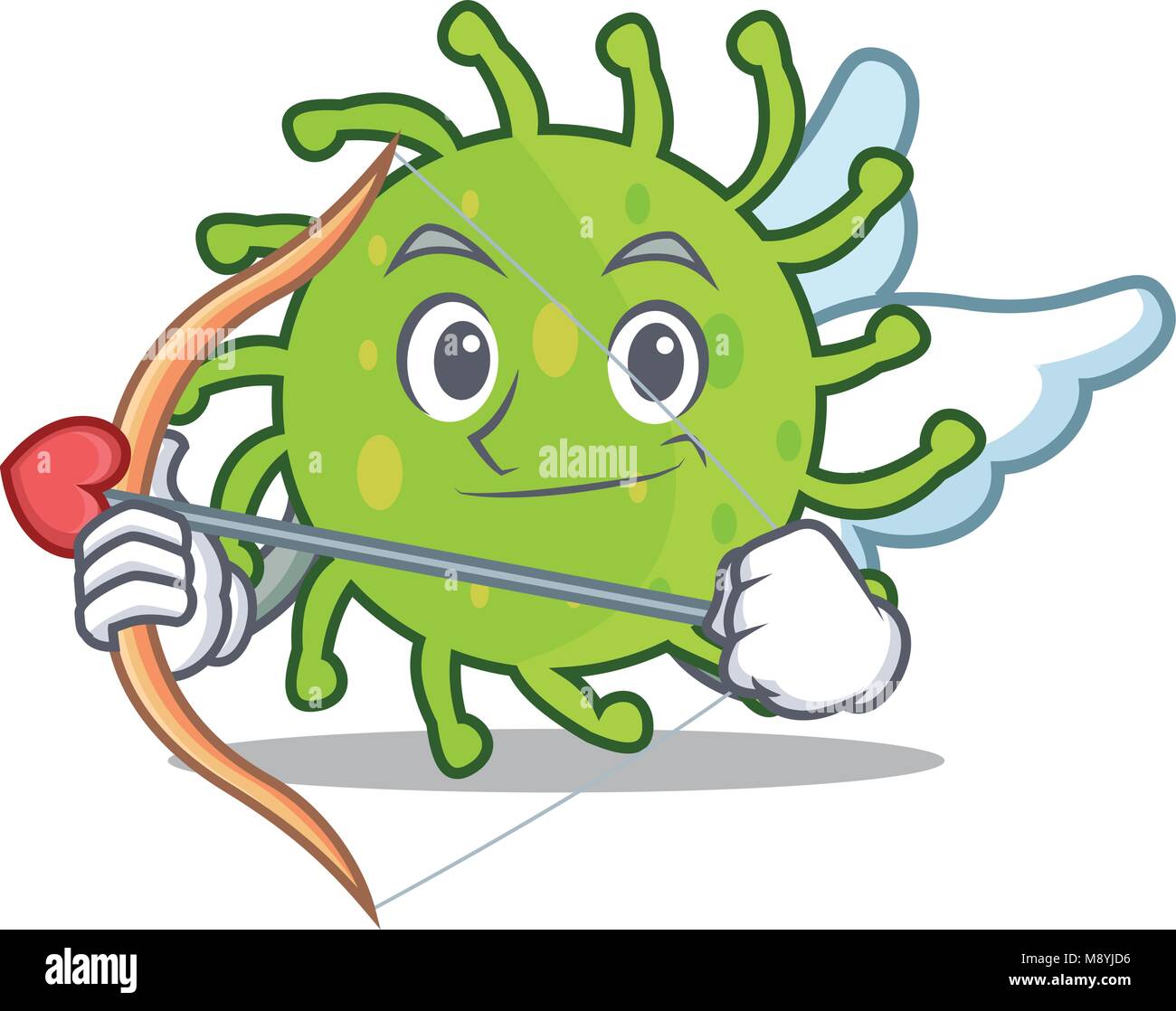 Cupid green bacteria character cartoon Stock Vector Image & Art - Alamy