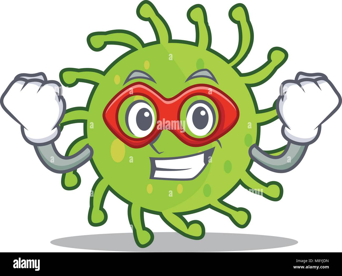 Super hero green bacteria character cartoon Stock Vector Image & Art ...