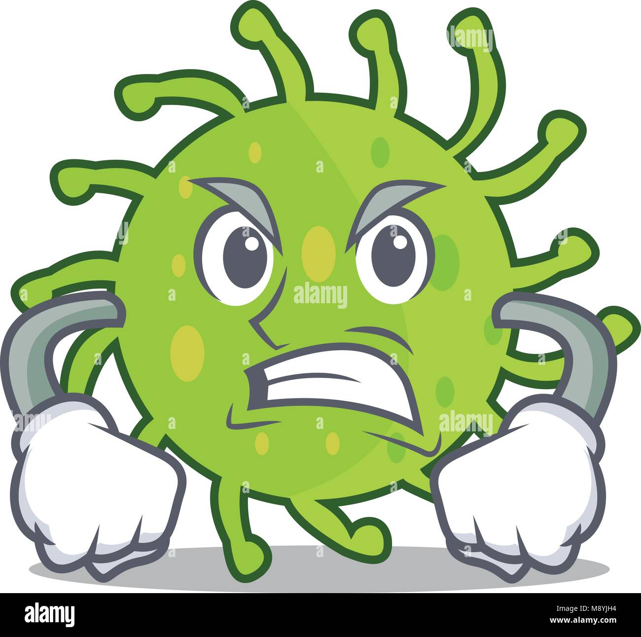 Angry green bacteria mascot cartoon Stock Vector Image & Art - Alamy