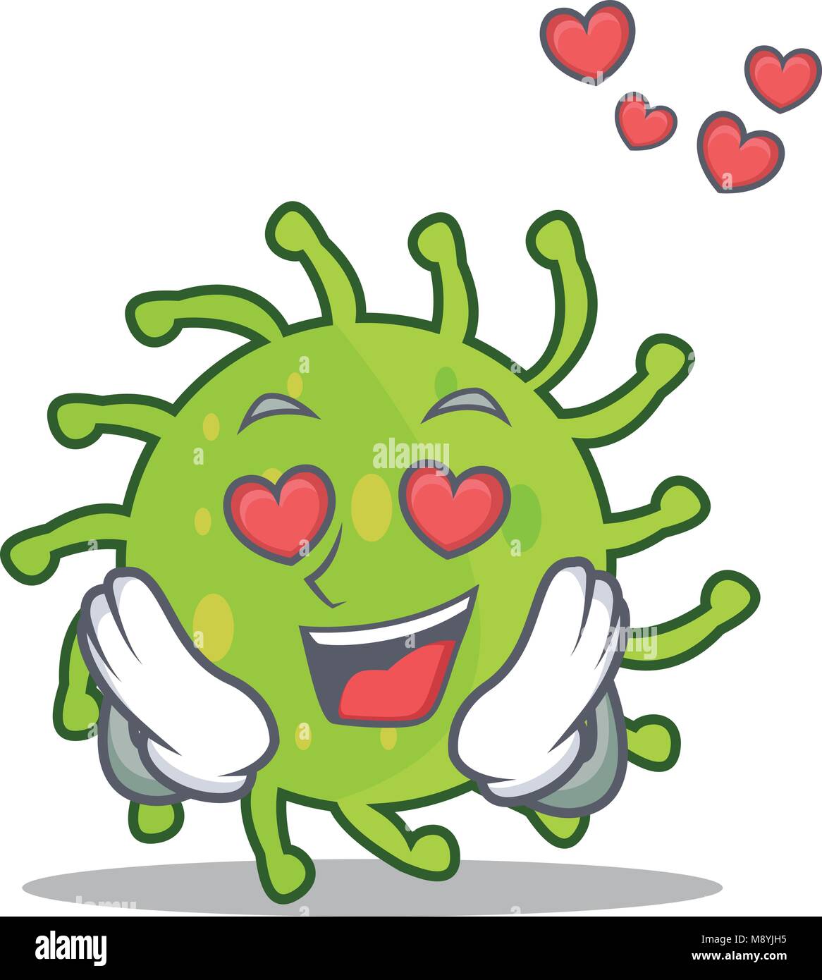In love green bacteria mascot cartoon Stock Vector Image & Art - Alamy