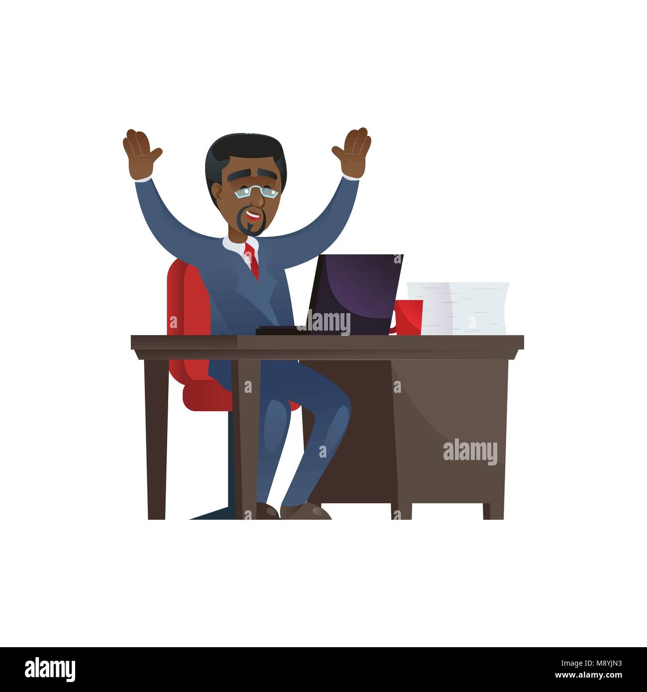 Black man hands working Stock Vector Images - Alamy