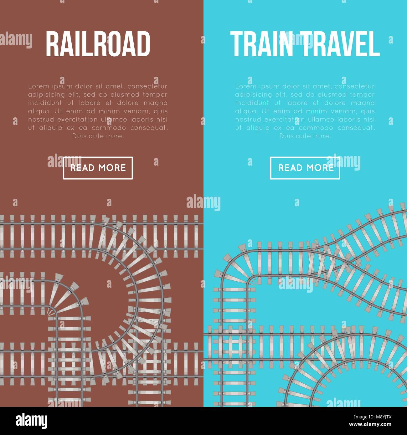Railroad and train travel banners Stock Vector Image & Art - Alamy
