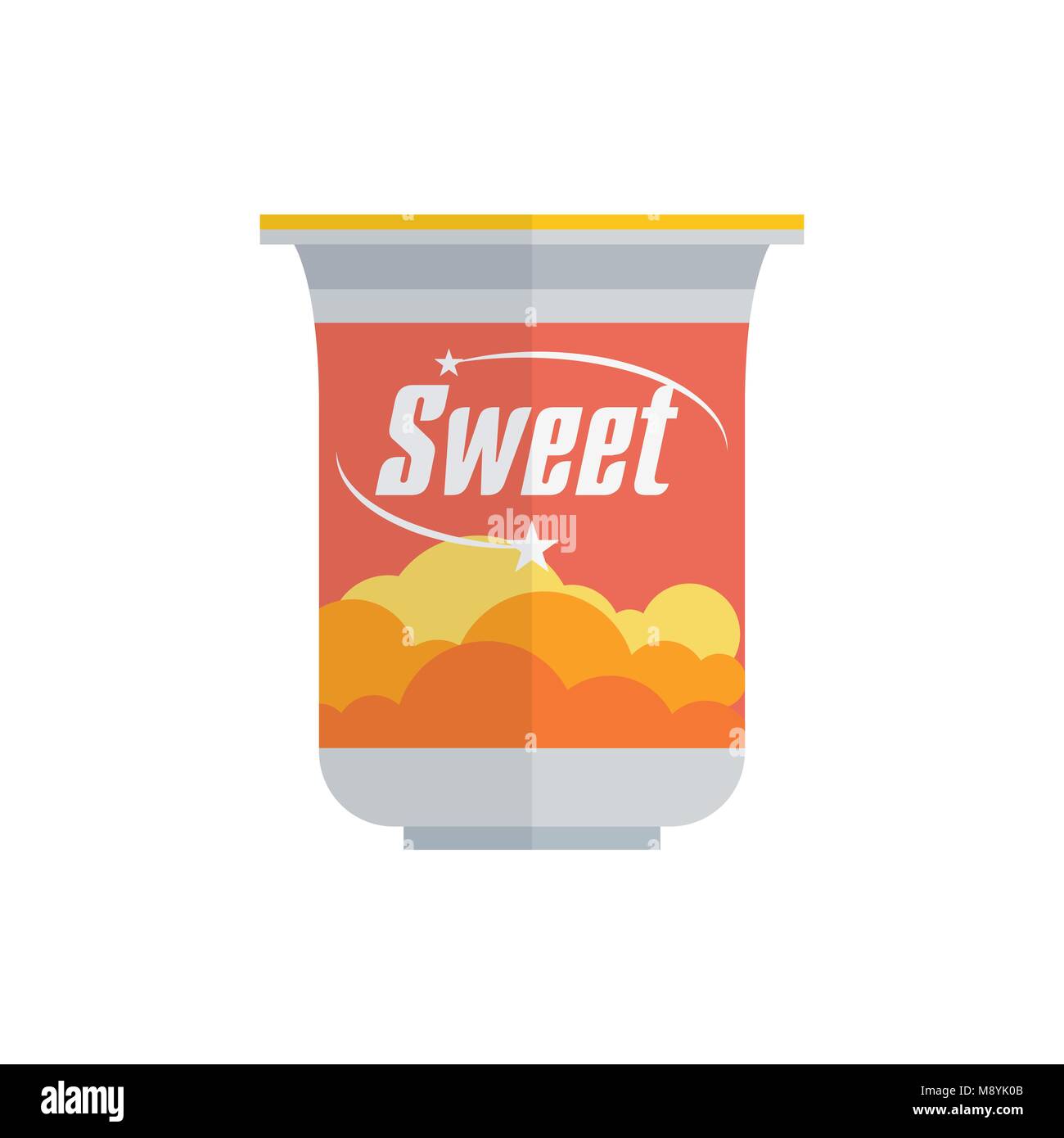 Pack of Sweet yogurt Stock Vector Image & Art - Alamy