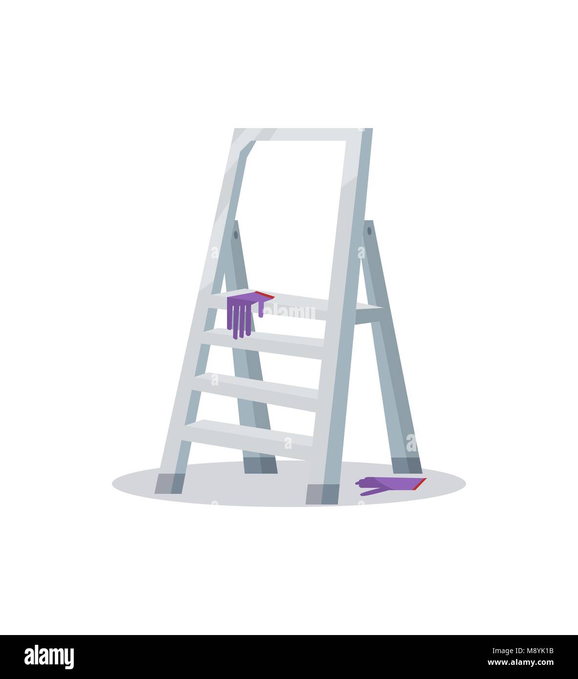 Ladder with purple gloves Stock Vector Image & Art - Alamy