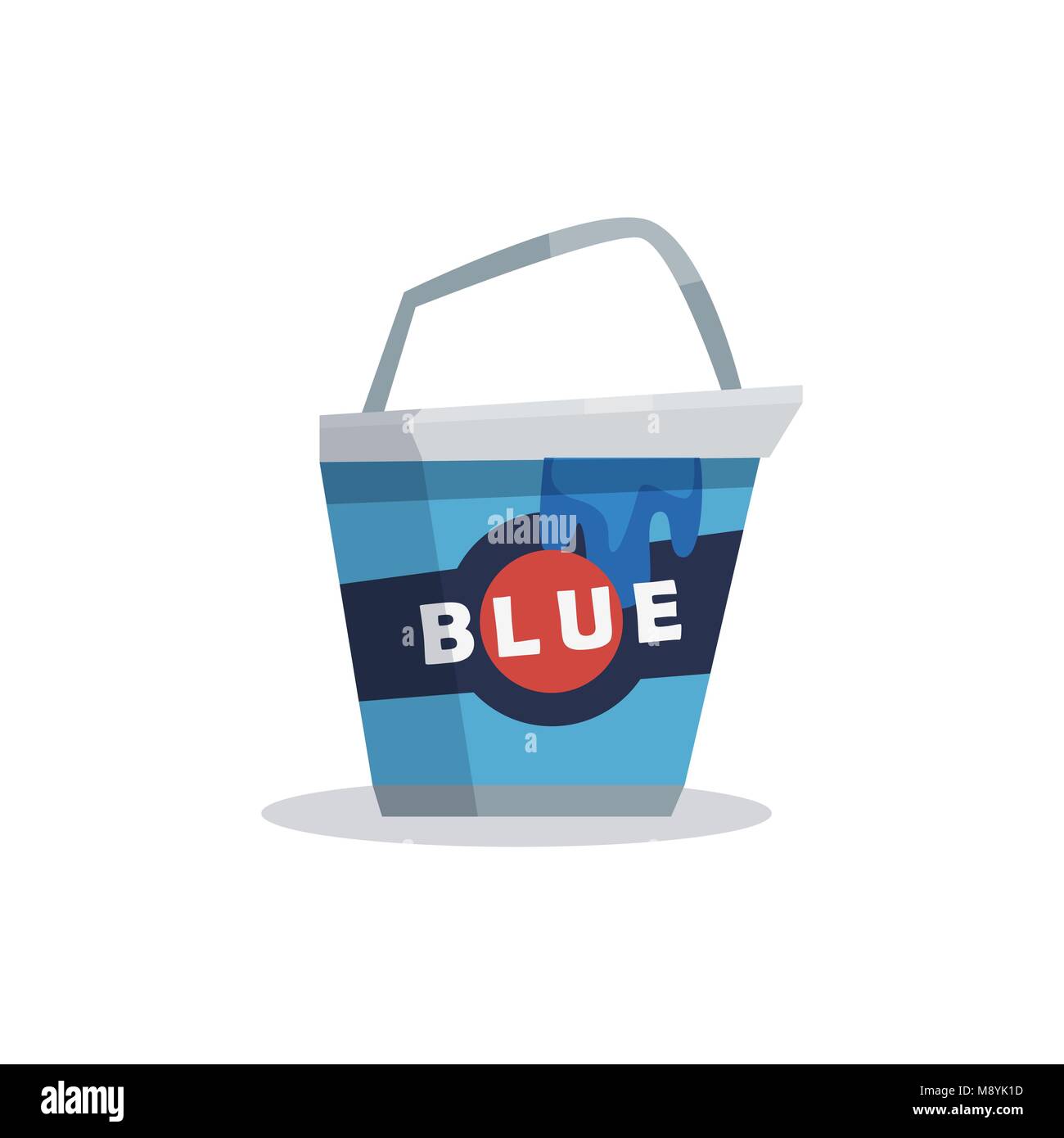 Blue color plastic basket Stock Vector Images - Alamy