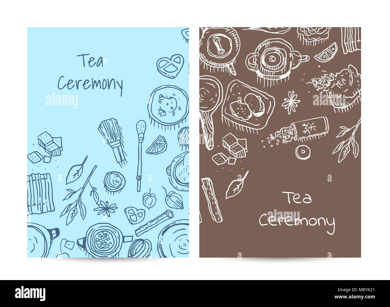 Tea ceremony page with sweets Stock Vector Image & Art - Alamy