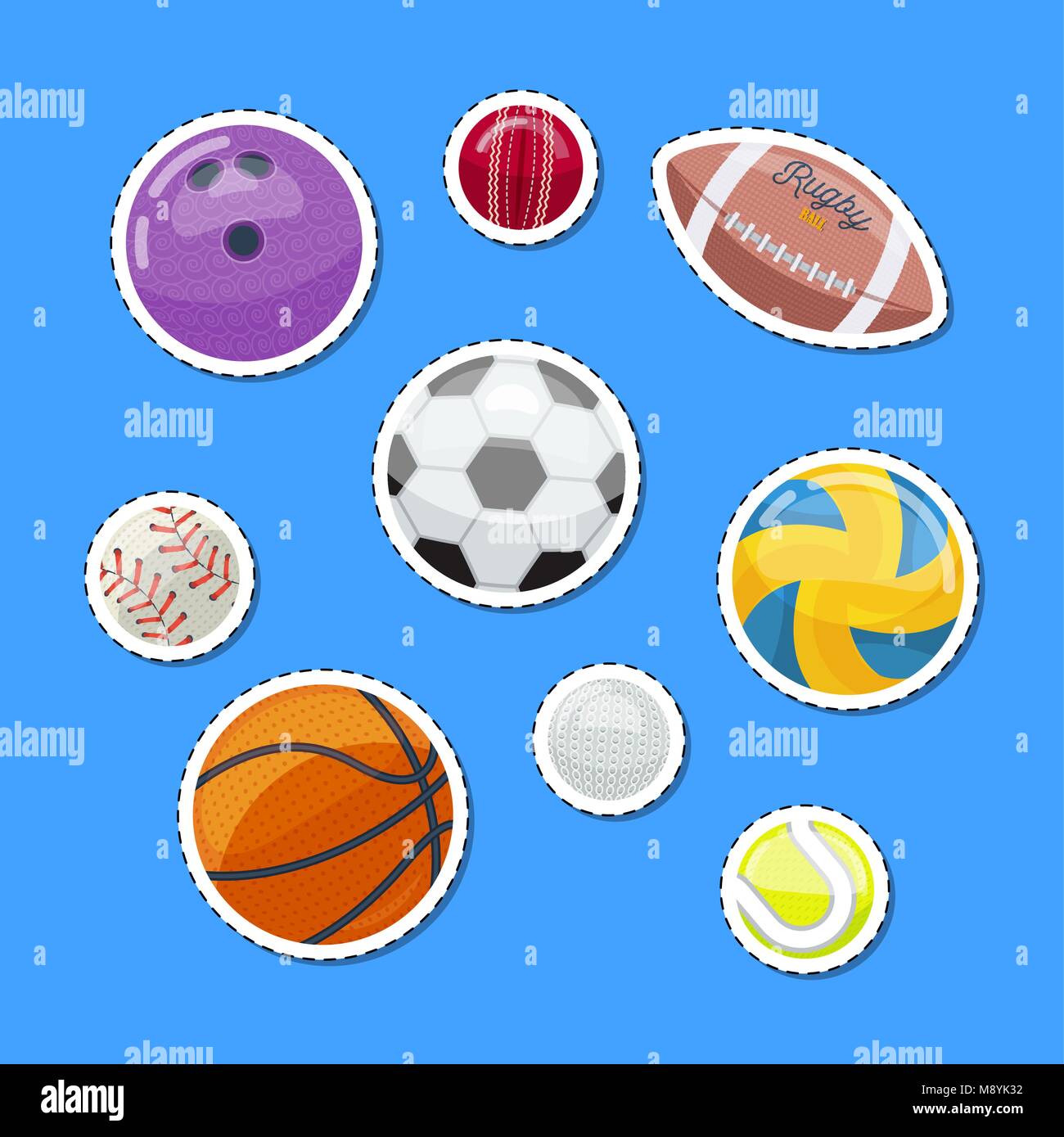 Set of various game balls Stock Vector Image & Art - Alamy
