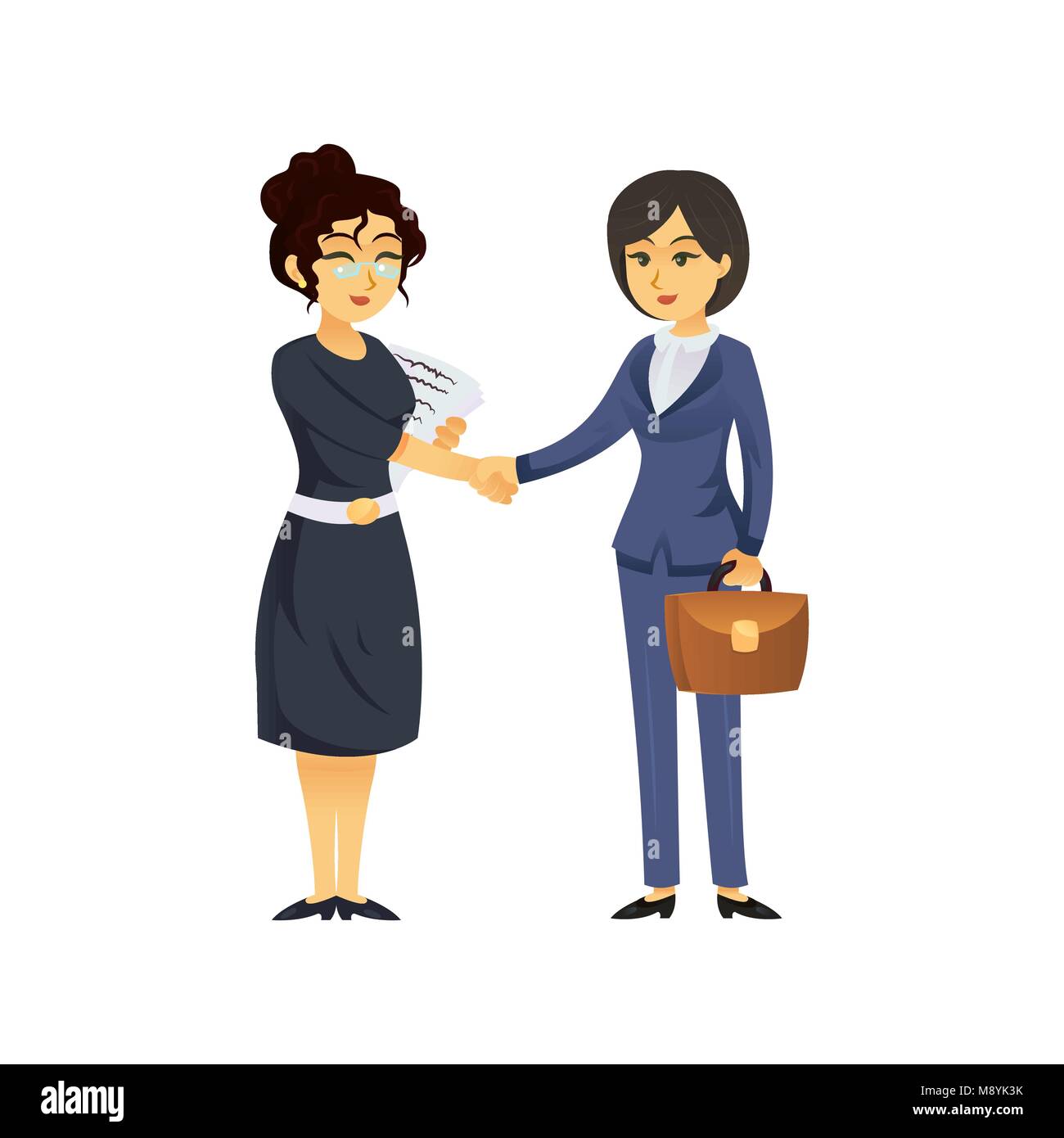 Business women shaking hands in Stock Vector Images - Alamy