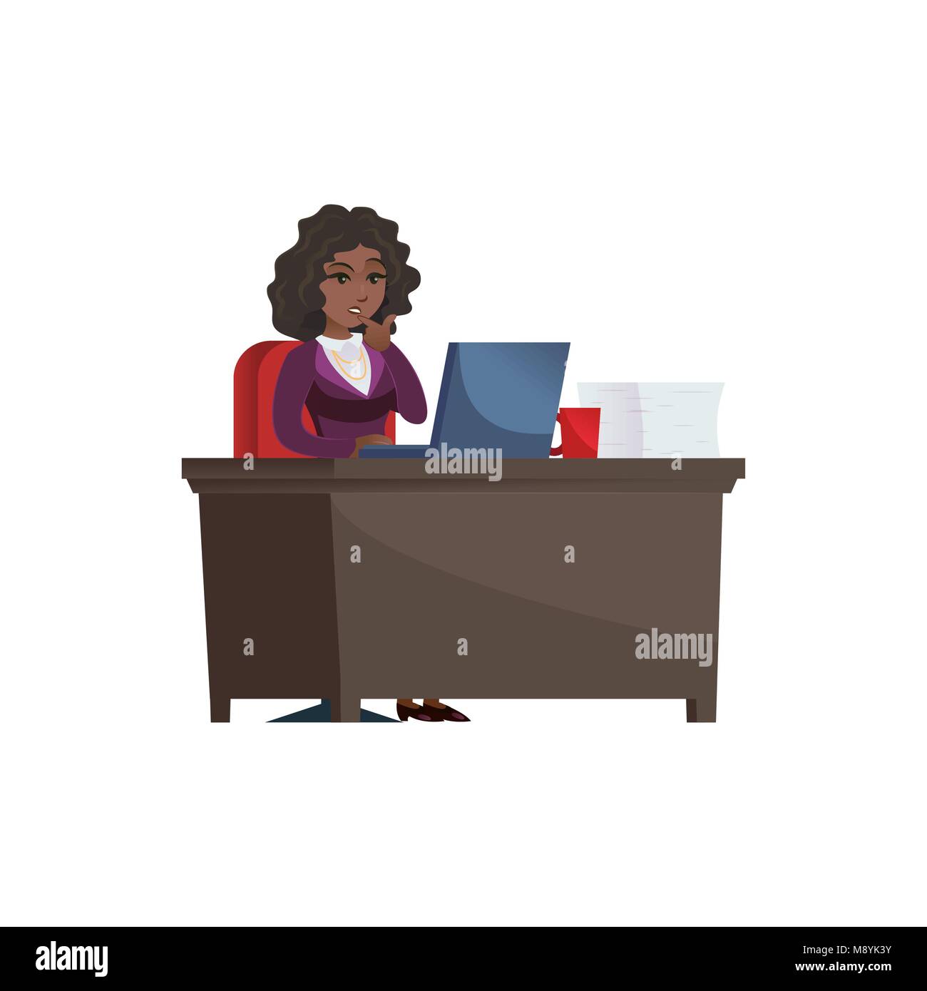 Confused african woman Cut Out Stock Images & Pictures - Alamy