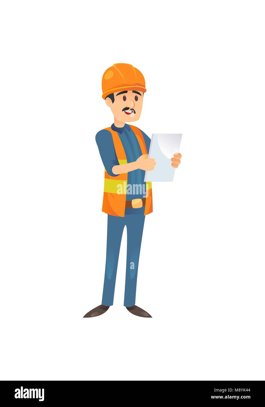Worker reading paper Stock Vector Images - Alamy