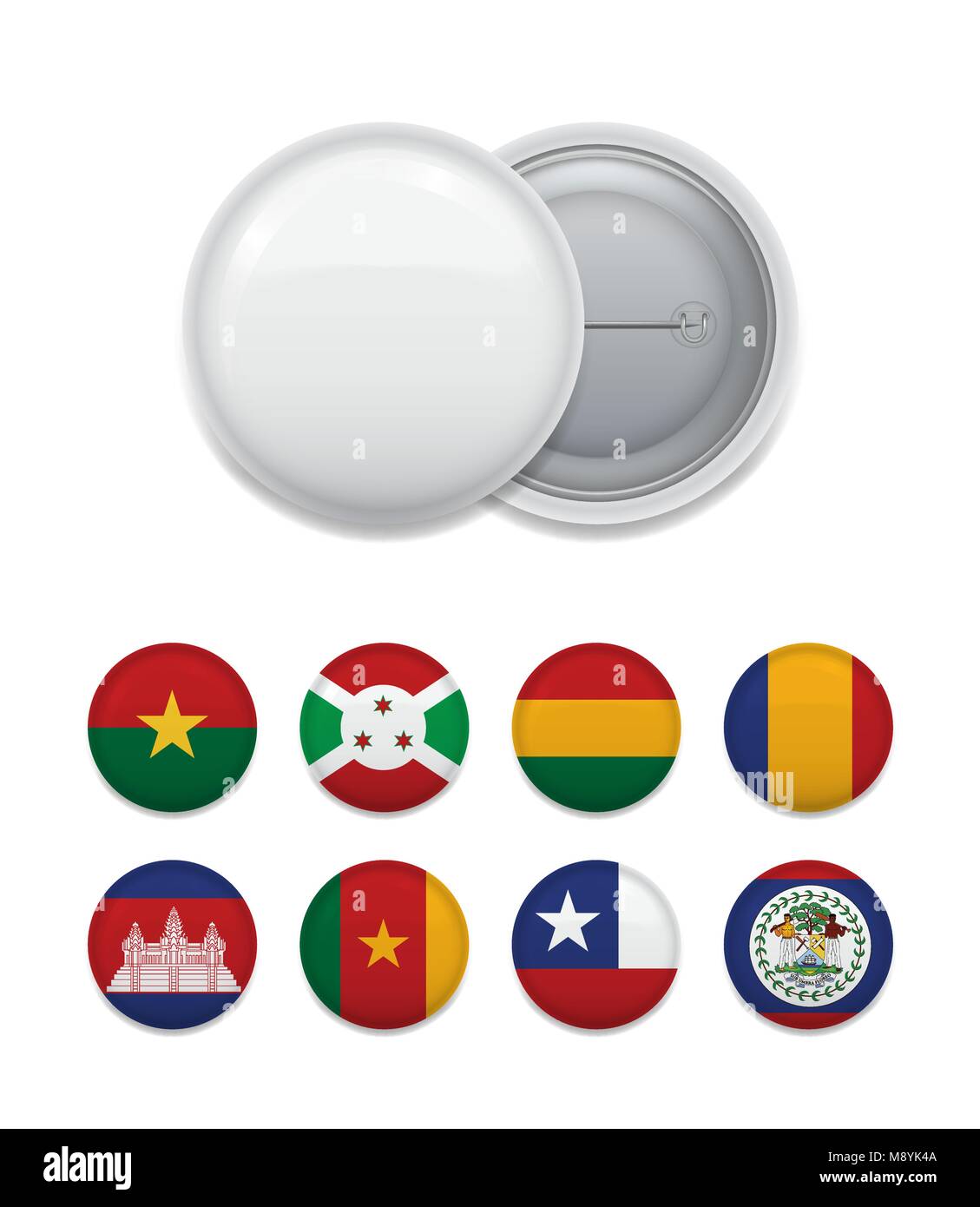 Blank badge template with flags set Stock Vector Image & Art - Alamy