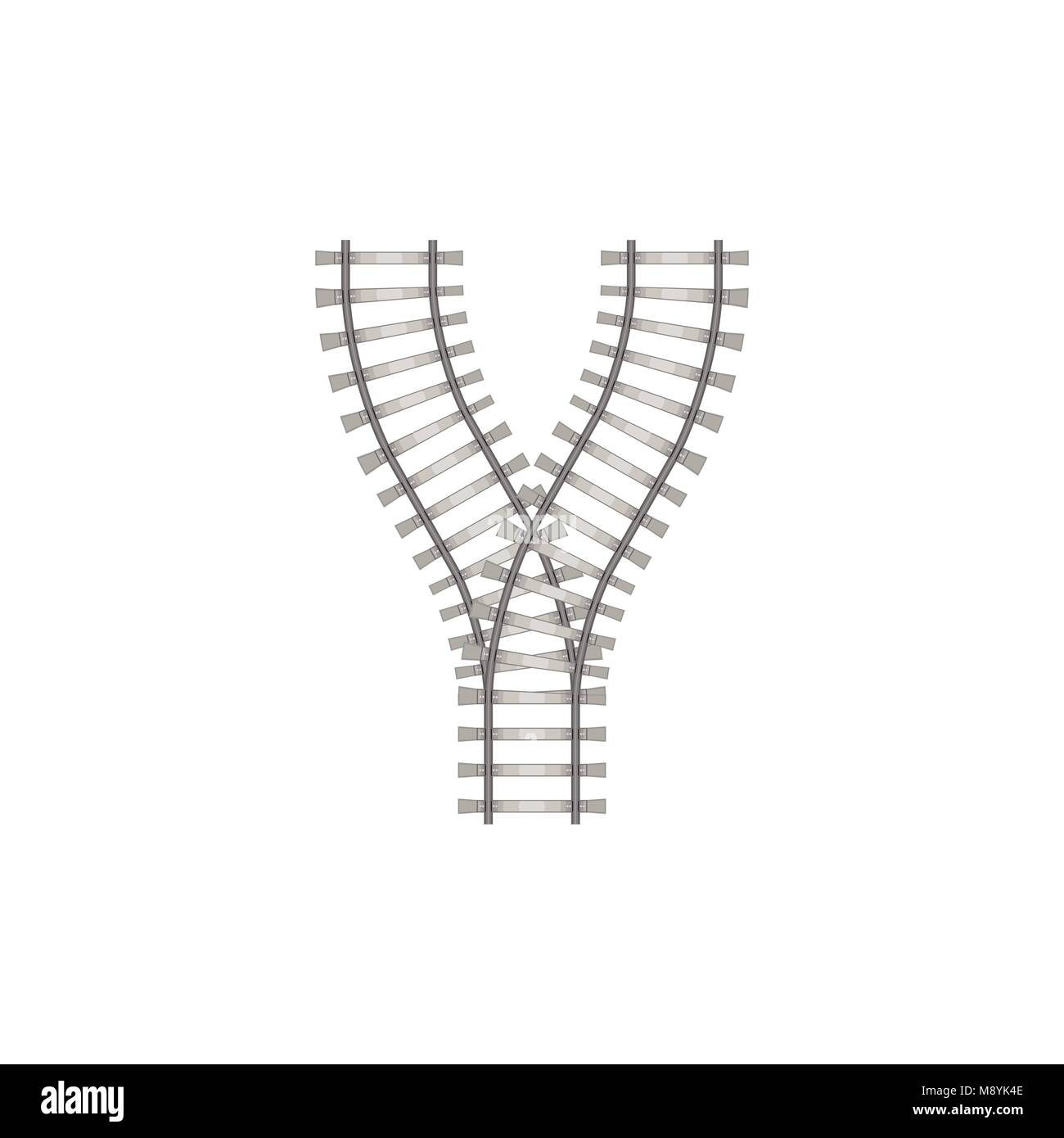 Railway track and road Cut Out Stock Images & Pictures - Alamy