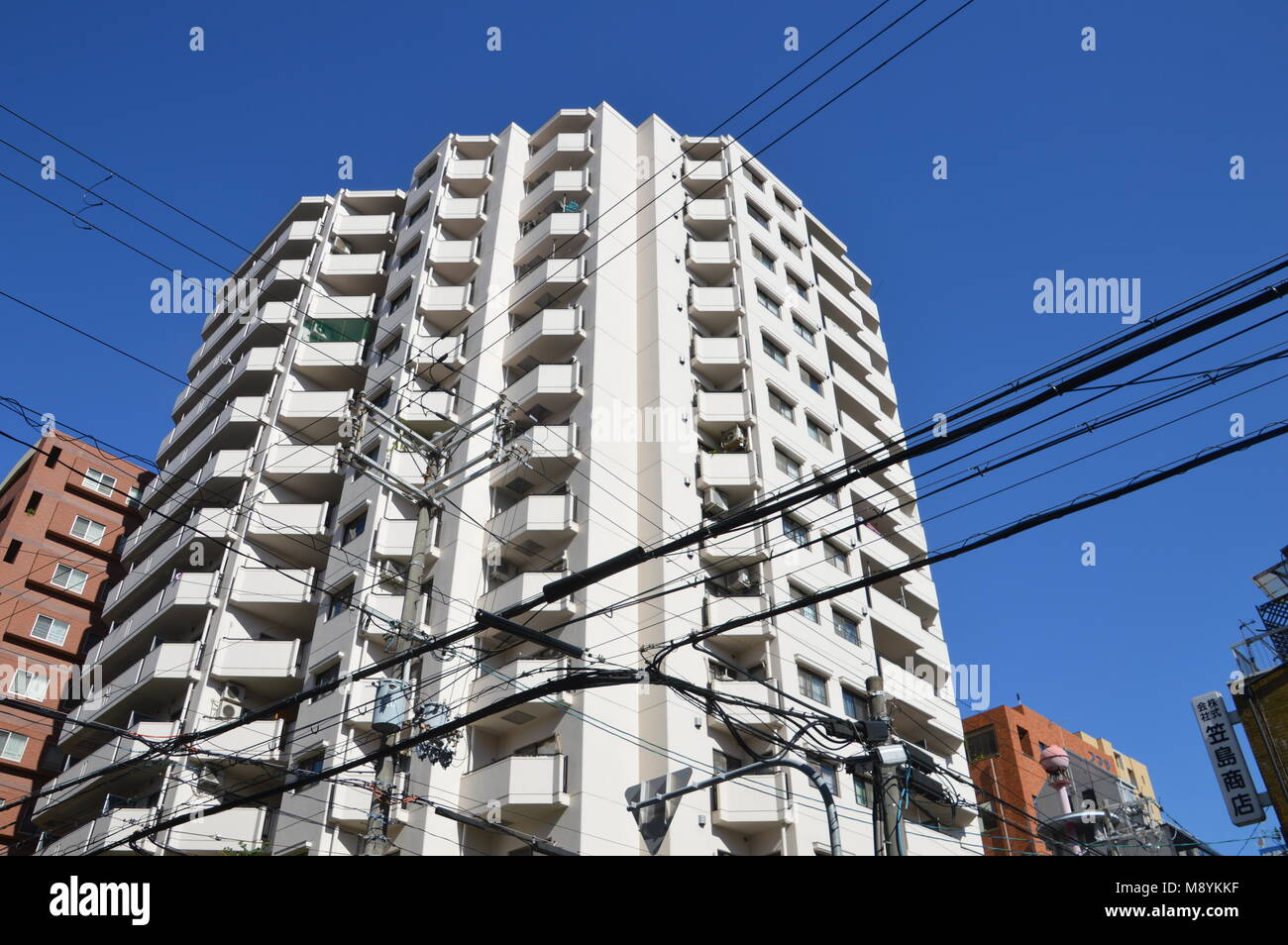 Japanese Electricity Lines Are Above The Ground Stock Photo - Alamy