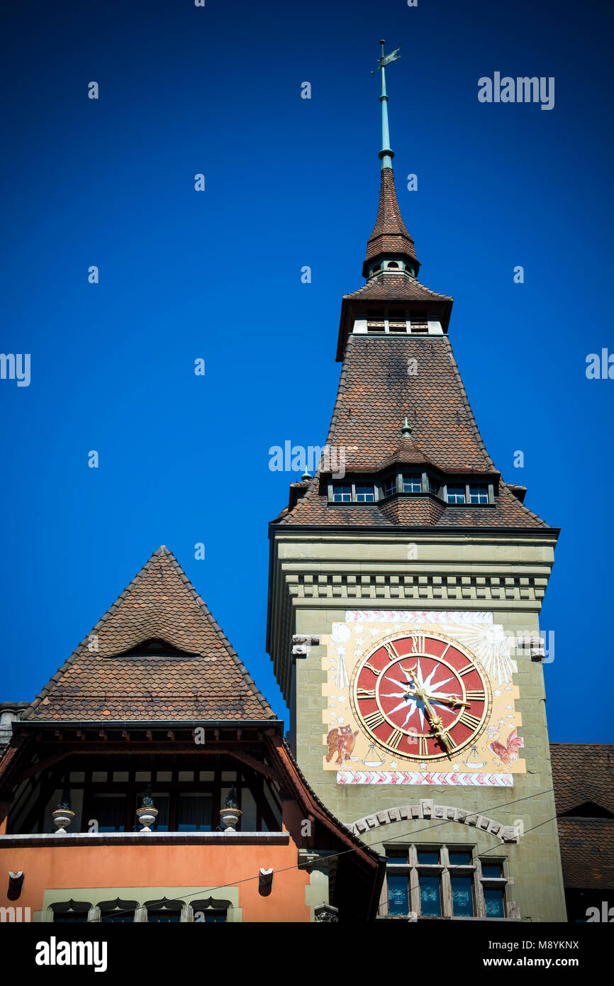 Geneva clock tower Stock Photo - Alamy