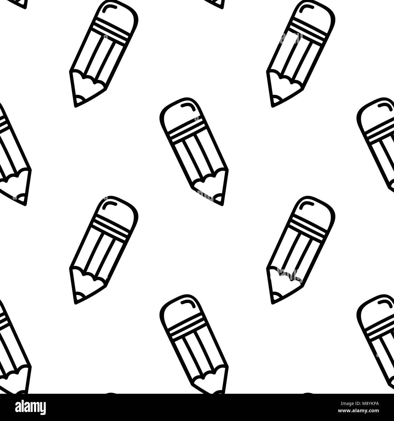 Hand-drawn doodle pencil is seamless pattern background. Vector ...