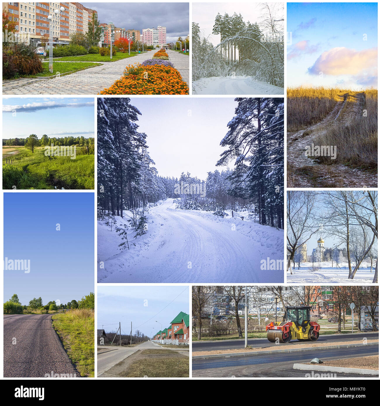 Collage road hi-res stock photography and images - Alamy