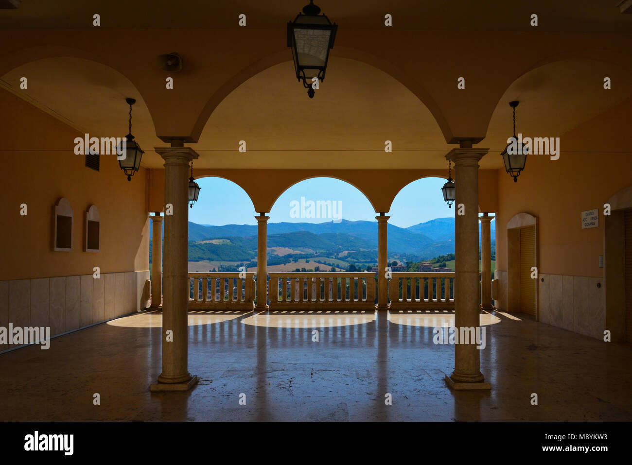 Cascia, Italy - The nice historic center of medieval town in Umbria ...