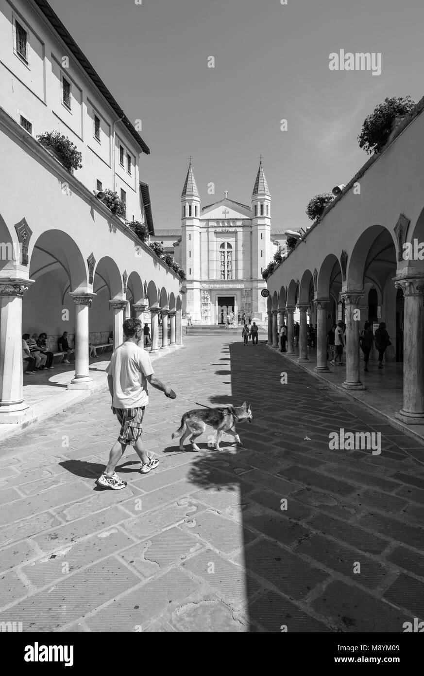 Cascia, Italy - The nice historic center of medieval town in Umbria ...