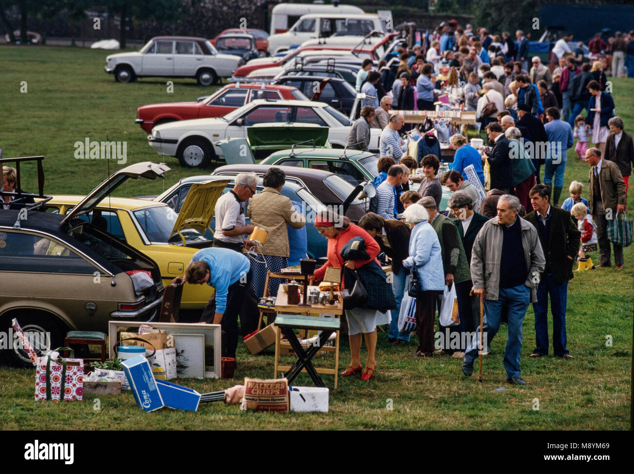 Car Boot Sale Beccles Suffolk England UK 1985 Stock Photo - Alamy