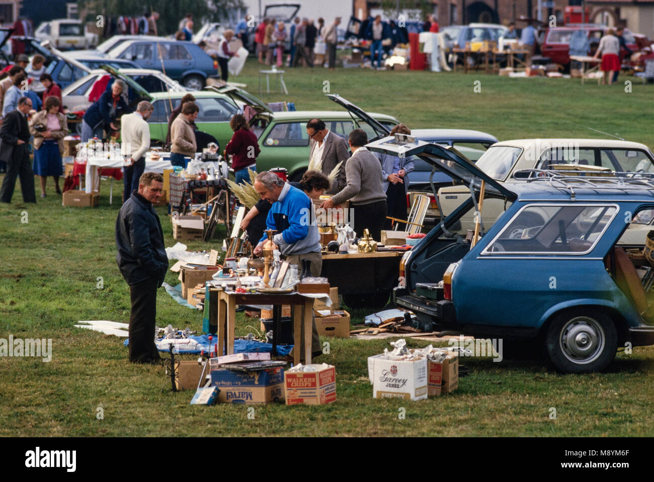 Car Boot Sale Beccles Suffolk England UK 1985 Stock Photo - Alamy