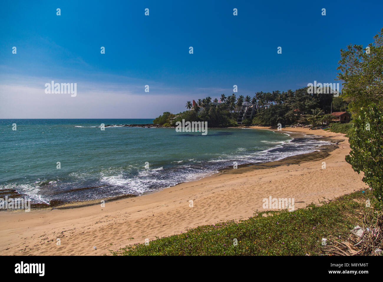 View at tropical beach at Matara, Sri Lanka Stock Photo - Alamy