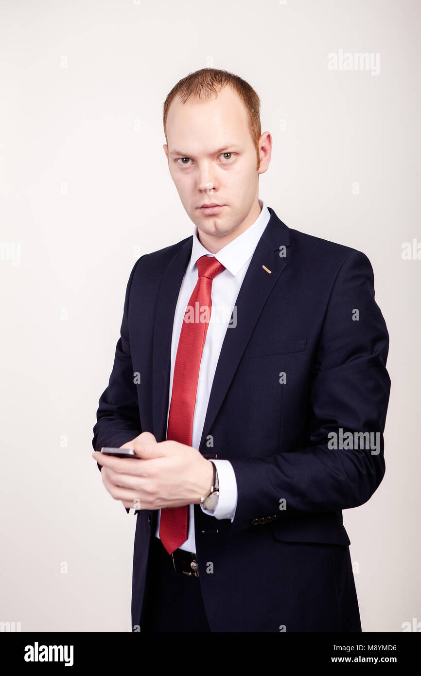 White Shirt Red Tie Black Suit