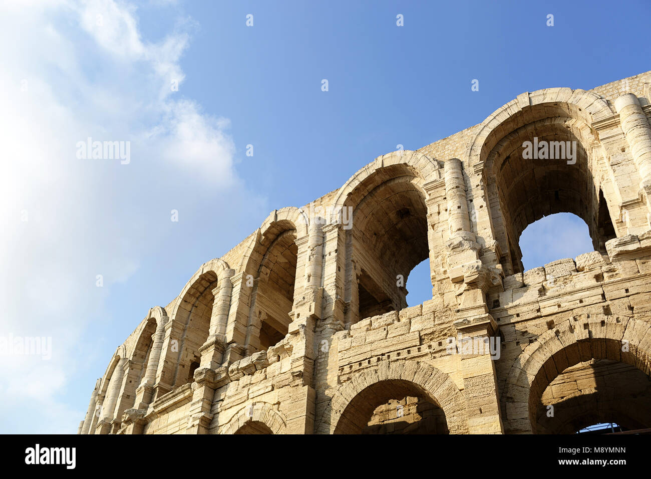 Roman amphitheater, Arenes bullring, Arles, Provence-Alpes-Cote d'Azur ...