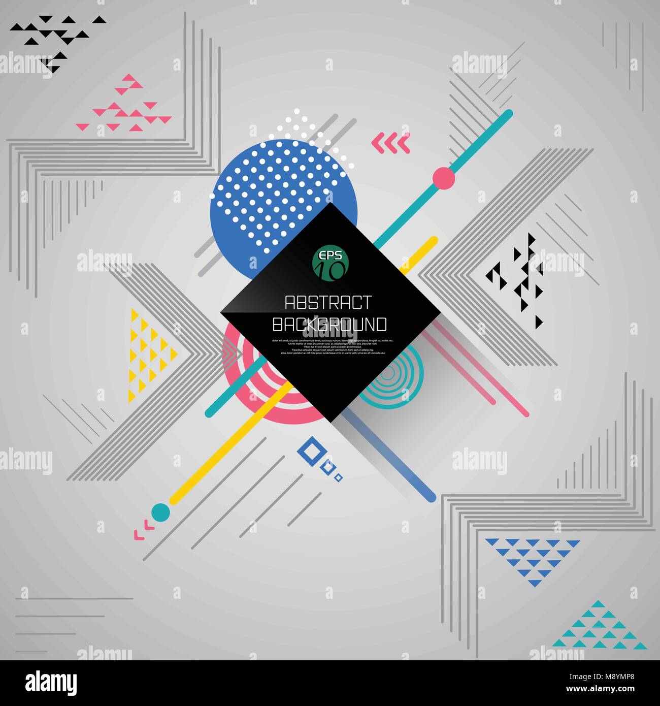 Convert abstract background of geometric pattern in various color ...