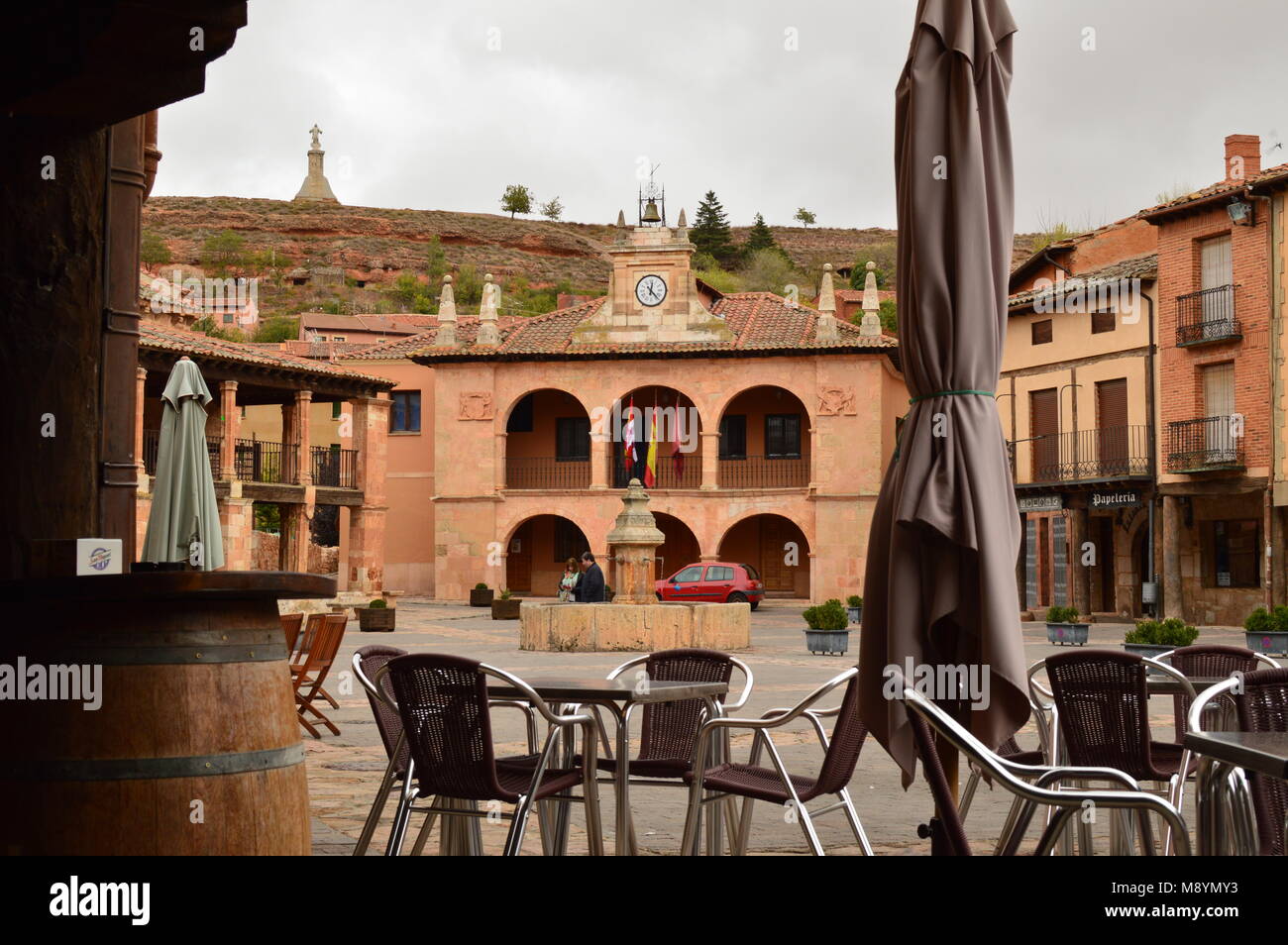 Town Hall Building In Town Square Ayllon Cradle Of Red Villages In ...