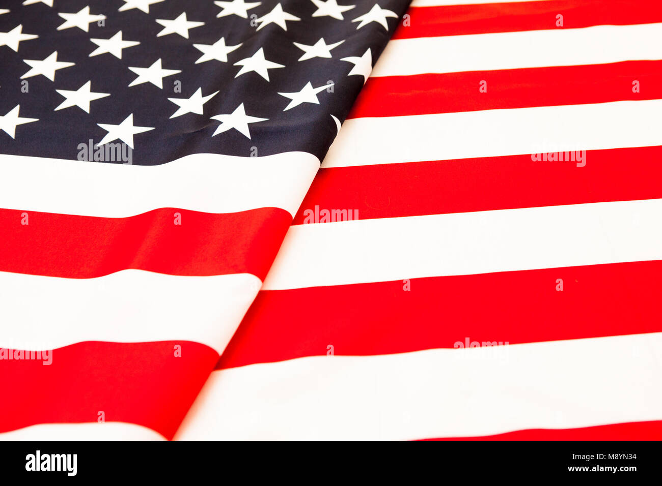 American flag. Pure linen fabric flag carefully folded Stock Photo - Alamy