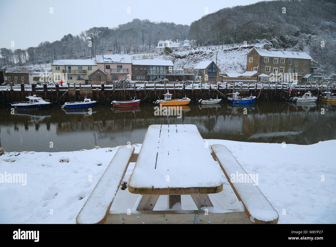 Axmouth Harbour in East Devon in winter Stock Photo - Alamy