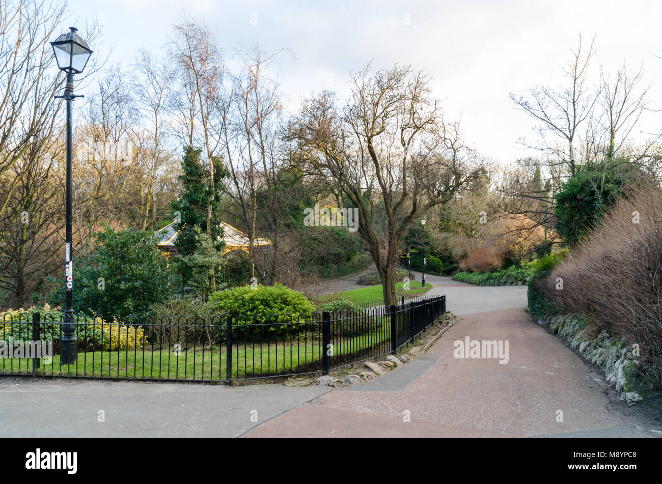 Roker Park, Sunderland, Pathways Intersection Stock Photo - Alamy