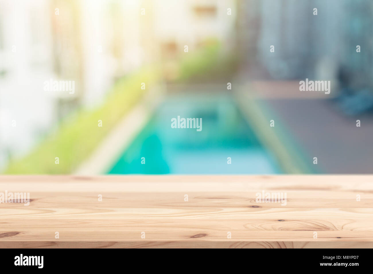 Wooden deck pool table hi-res stock photography and images - Alamy
