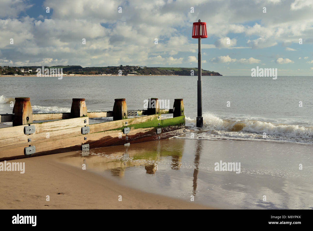 Exmouth beach groynes hi-res stock photography and images - Alamy