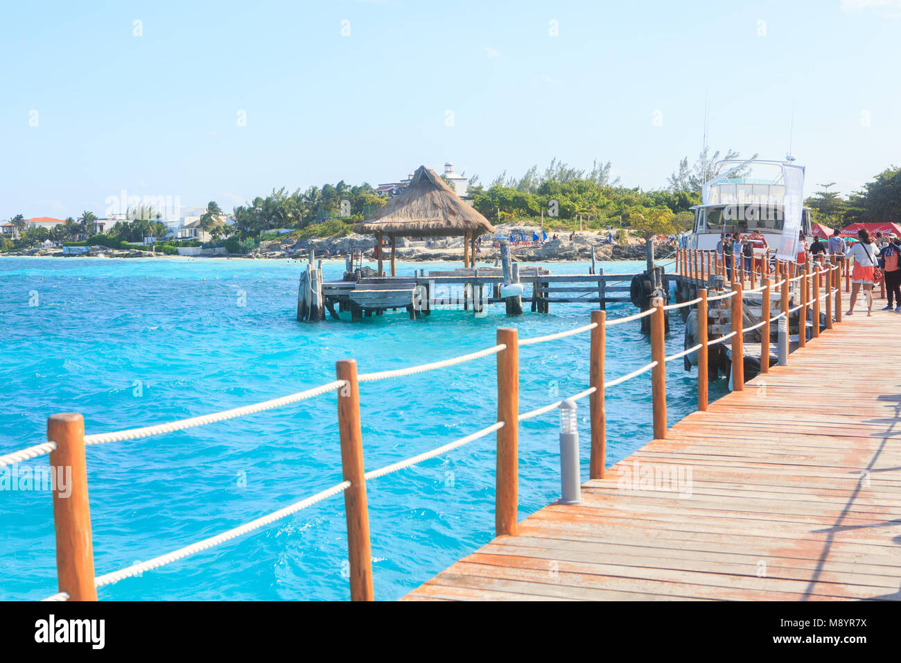 Cancun, Mexico - 06 JANUARY 2018: Access to Ultramar ferry in Playa ...