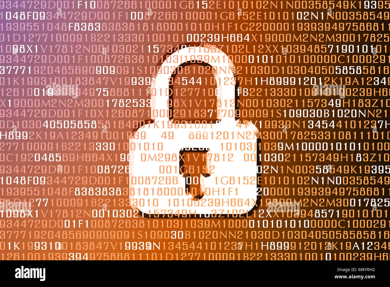 Professional lock screen on laptop or computer display Stock Photo - Alamy