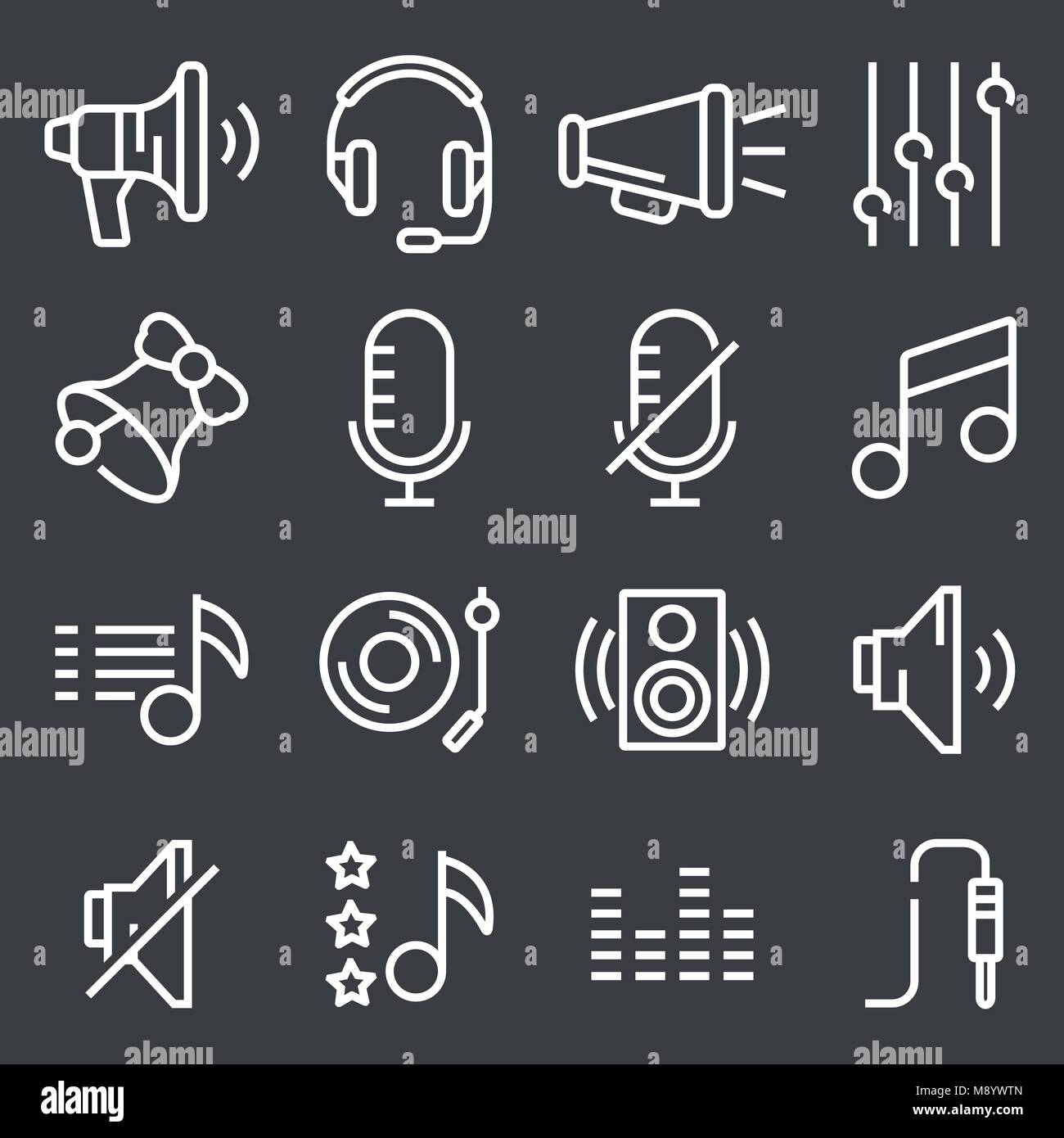 Audio player buttons sound icons hi-res stock photography and images ...