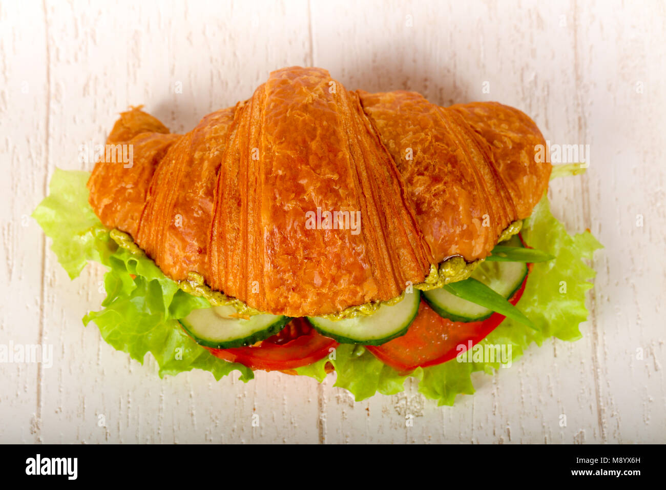 Vegan croissant with vegetables Stock Photo - Alamy