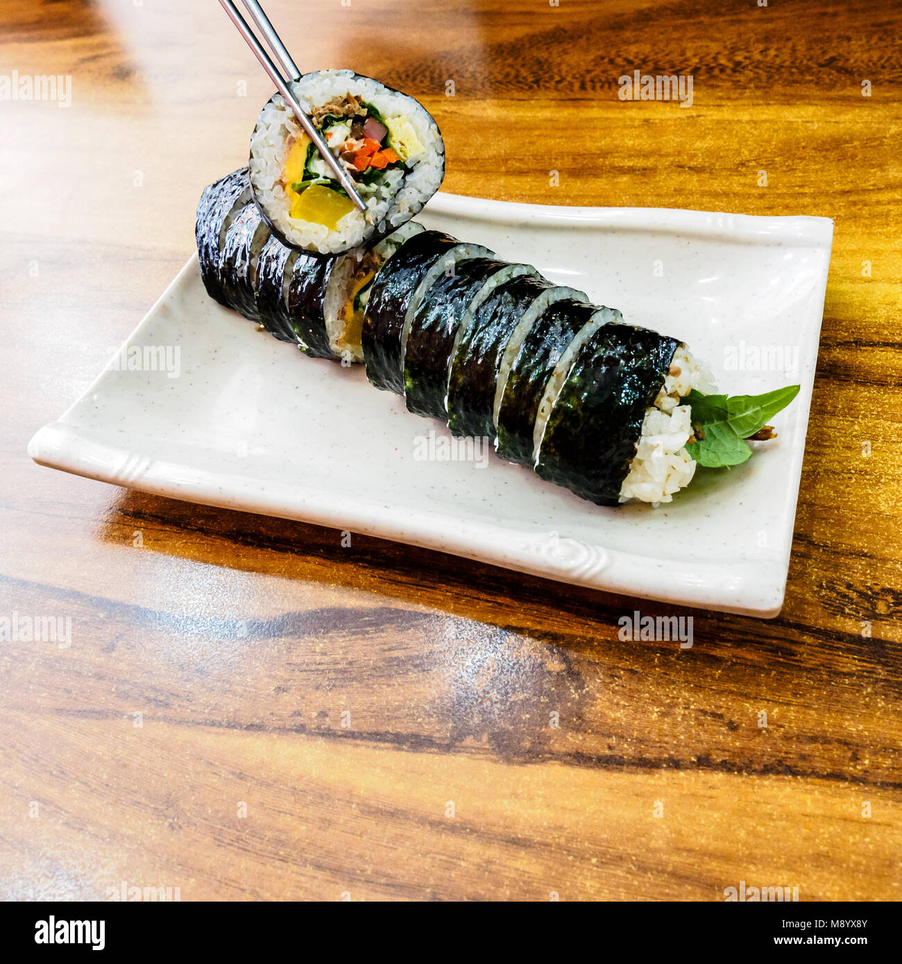 Kimbap (Gimbap) is the most popular Korean food. Seoul, South Korea Stock Photo - Alamy