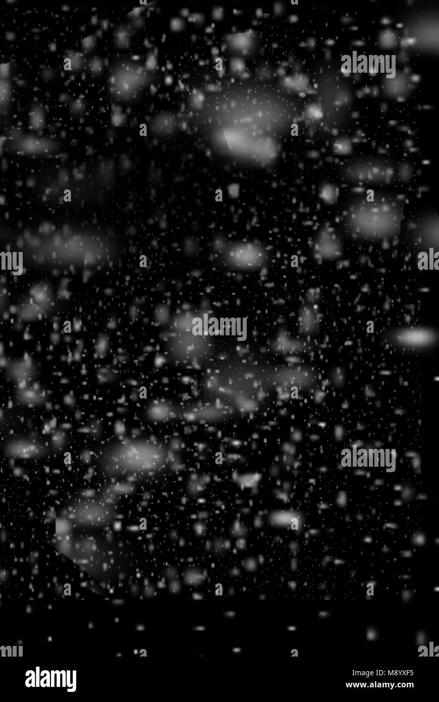 Falling snowflakes in the night sky. The Magic of Christmas, background ...