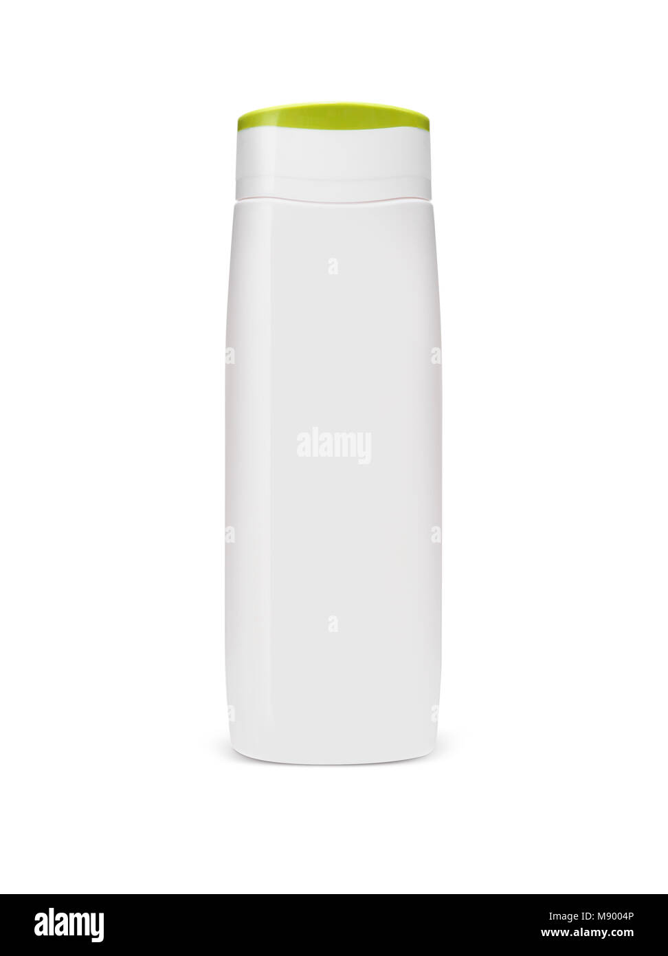 Blank white plastic cosmetics, shampoo or gel bottle, isolated on white ...