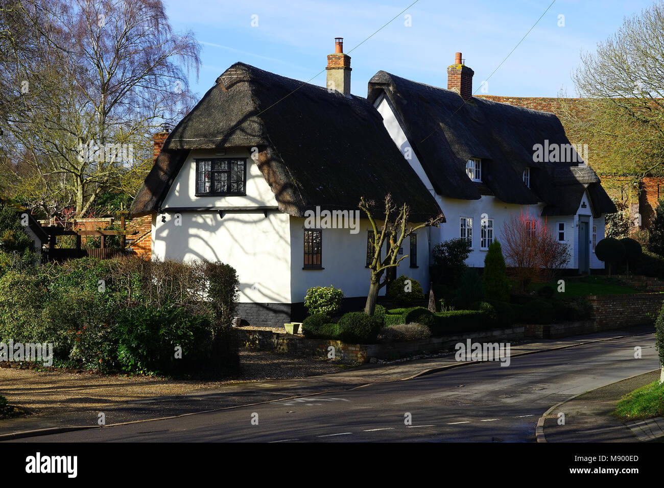 Cottages at Great Gransden Stock Photo - Alamy