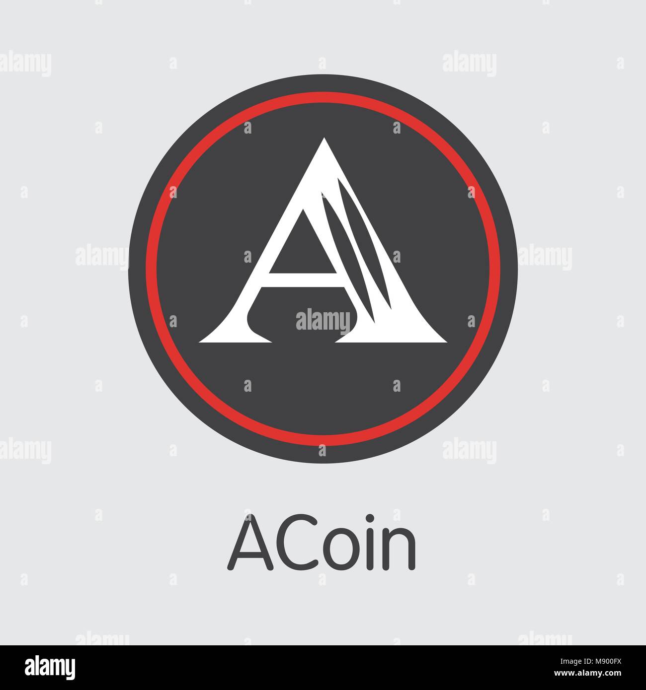 Acoin Blockchain Cryptocurrency - Vector Graphic Symbol Stock Vector ...