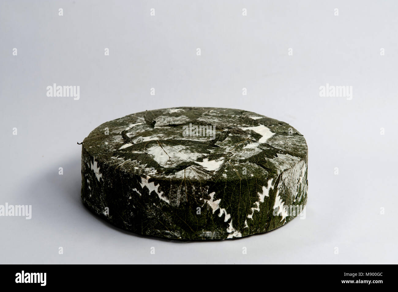 Cornish Yarg cheese wrapped in nettles Stock Photo - Alamy