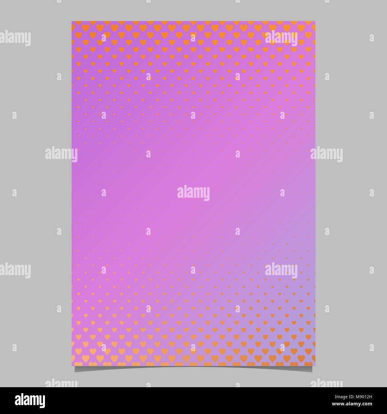 Retro gradient heart pattern flyer template Stock Vector Image & Art ...