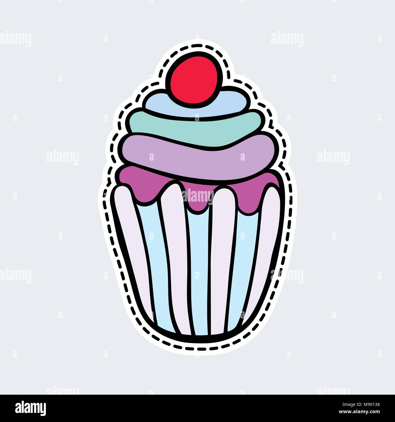 Clipart illustration cupcake design hi-res stock photography and images ...