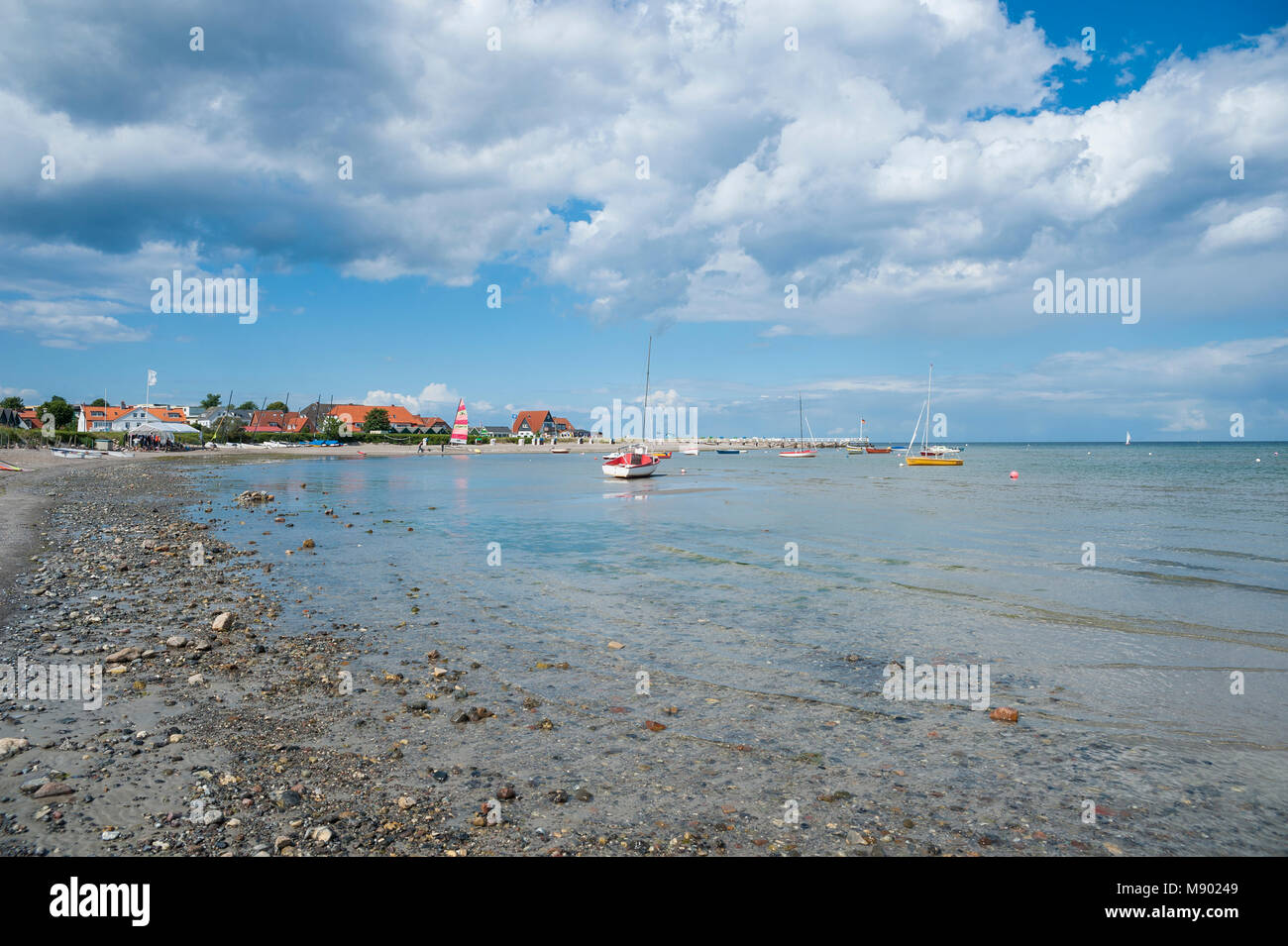 Landscape at the Hohwachter bay, Hohwacht, Baltic Sea, Schleswig ...