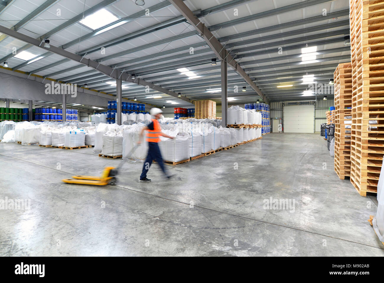 transport and logistics in a warehouse of a forwarding agent - worker ...
